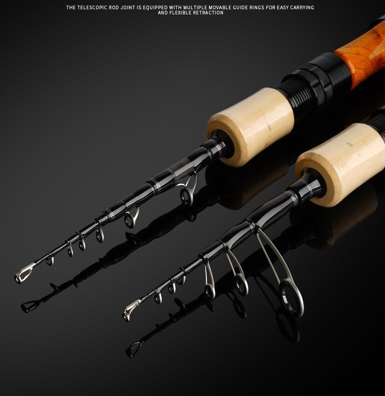 Telescopic Fishing Rod Trout Travel Rod High Carbon Fiber Ultra-Light ...