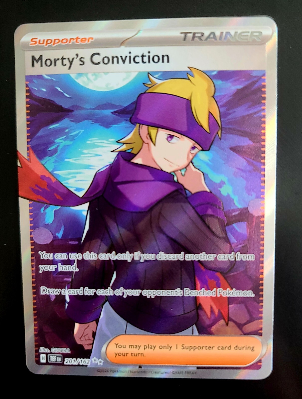 💥 Pokemon SV Temporal Forces Morty's Conviction 201 Trainer Full Art ...