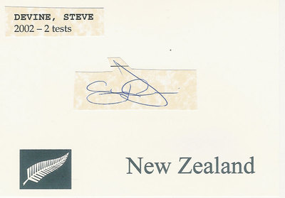 Steve Devine NZ ALL BLACK SIGNED RUGBY CARD | eBay UK