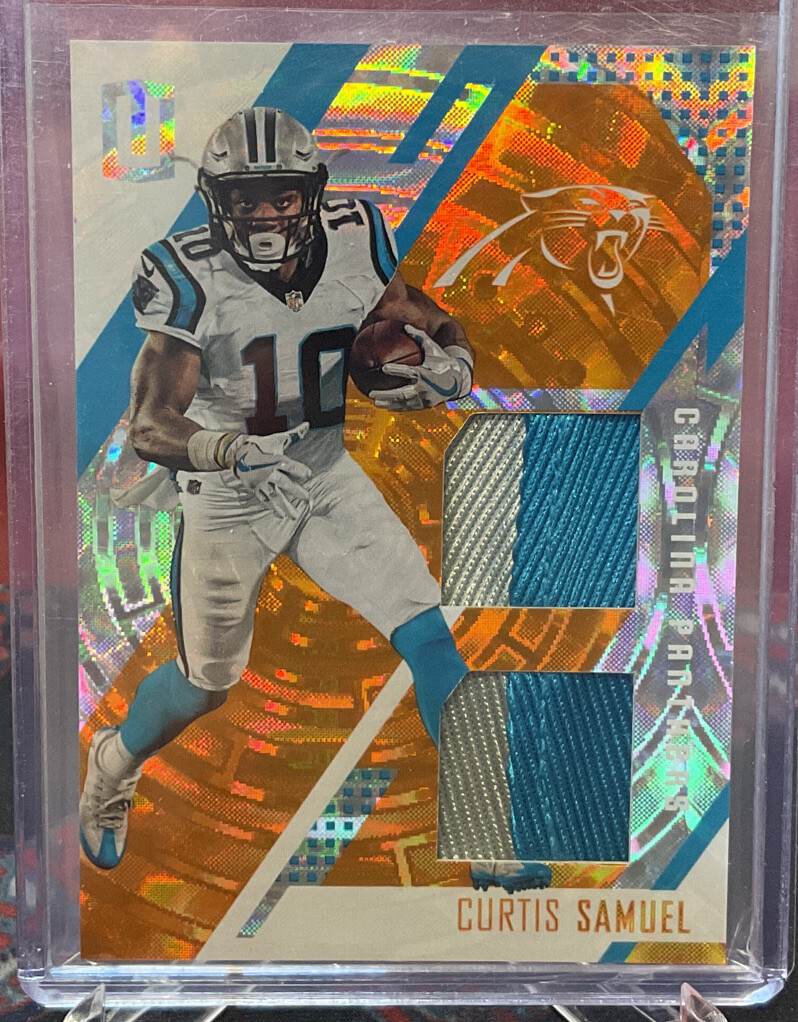 2017 Panini Unparalleled Curtis Samuel Rookie Dual Patch Orange /49 ...