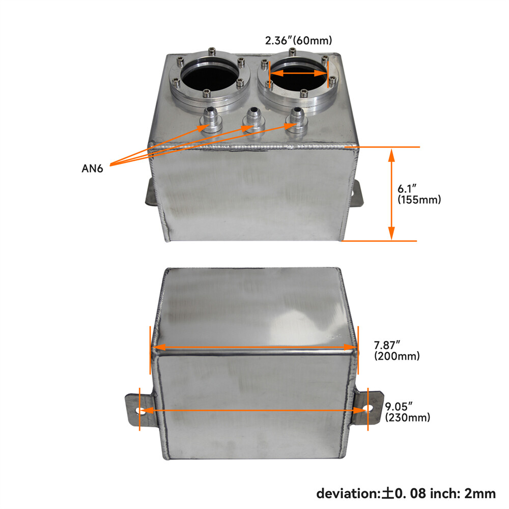 3L High Flow Fuel Filter Swirl Surge Pot Tank for Dual 044 External ...