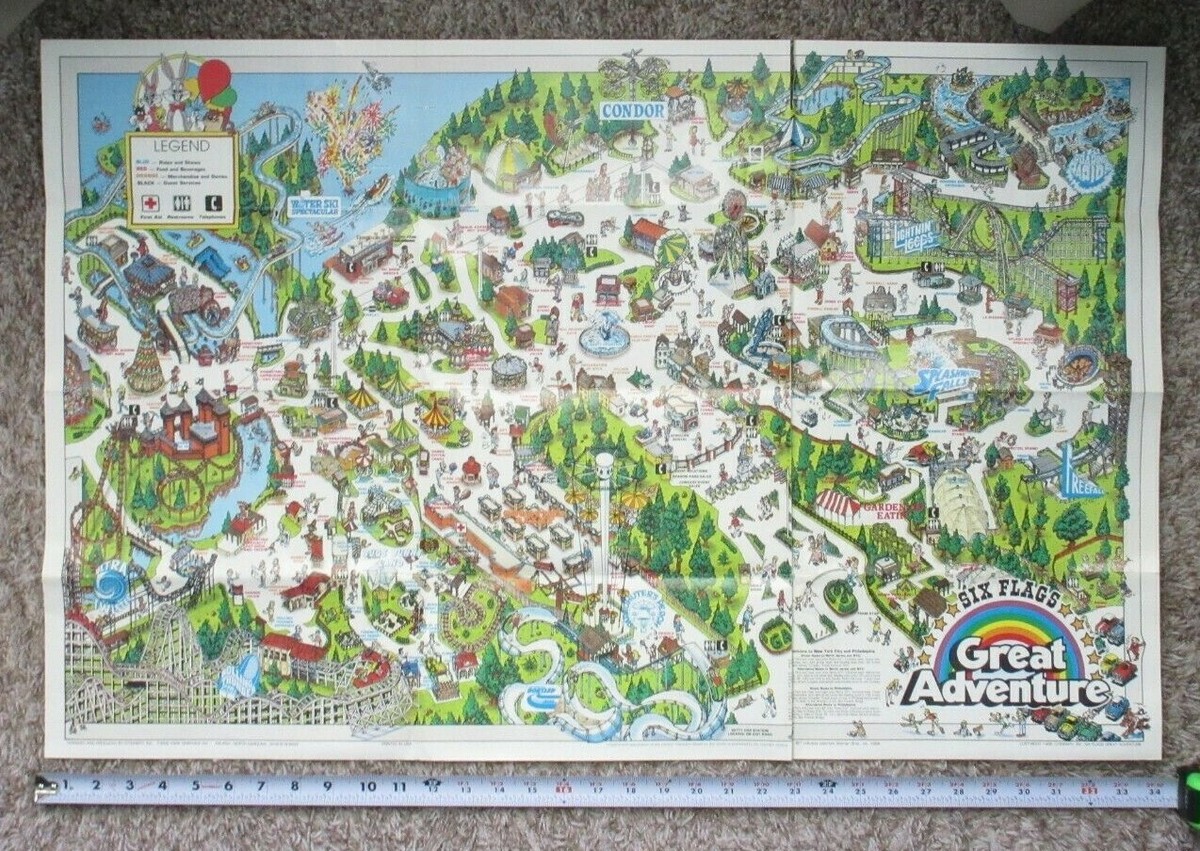Six Flags Great Adventure Map Six Flags Great Adventure 🎢 Big