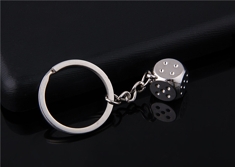 Mini Creative Metal Solid Dice Key Chain Key Ring Keychain Gift 1pc | eBay