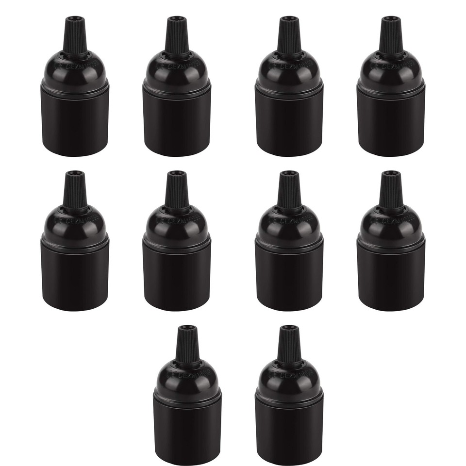 E27 E14 Plastic Light Bulb Lamp Holder Screw style Pendant Socket Bulb ...