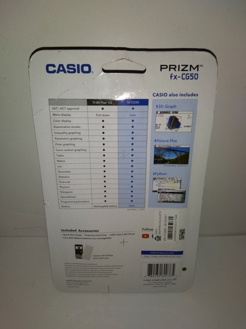 Casio PRIZM fx-CG10 Graphing Calculator for sale online | eBay
