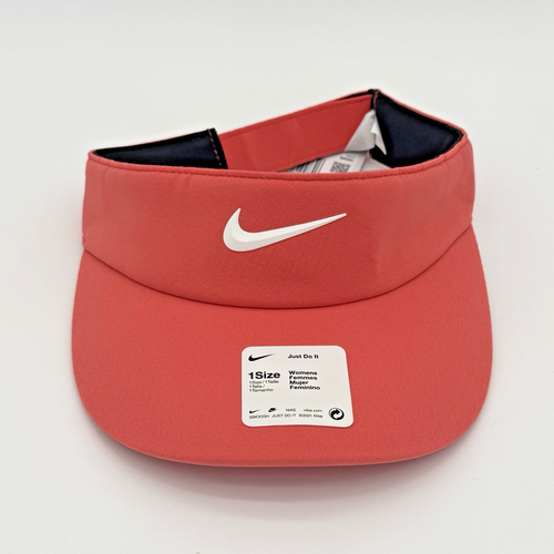 Nike Women's Dri-FIT AeroBill Golf Visor, Color: Coral, Size: OSFM ...