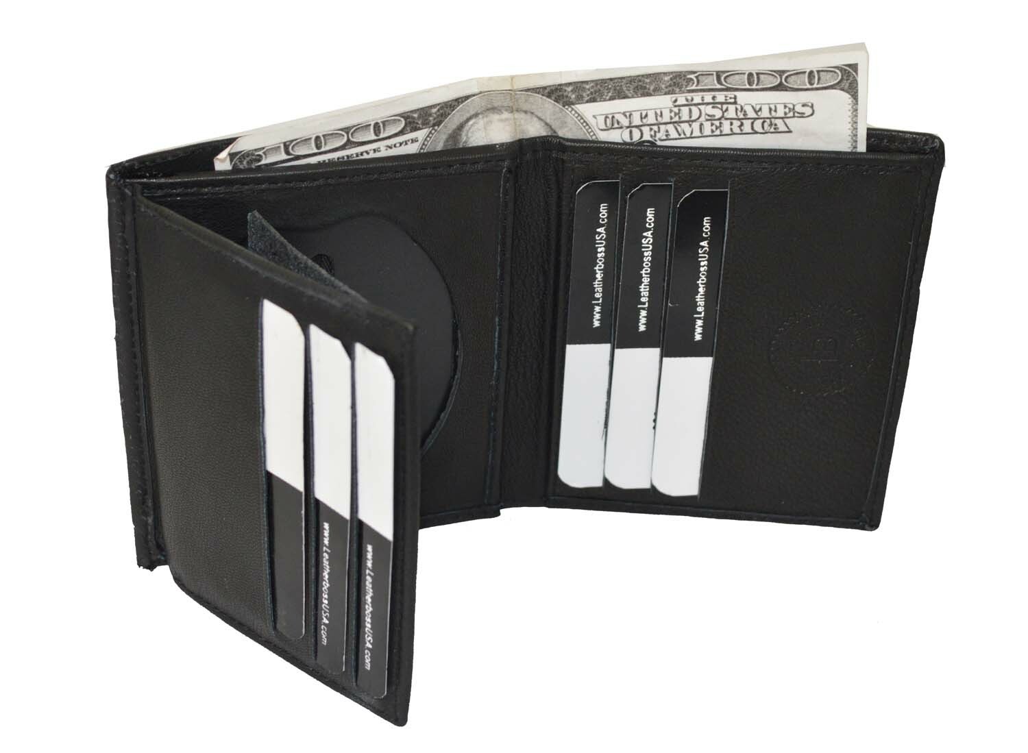 Bi-Fold Badge Holder Wallet, Shield Badge Style with Card Flap by ...