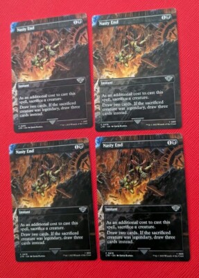 MTG 4 x * BORDERLESS * Lord Of The Rings Common NASTY END NM | eBay