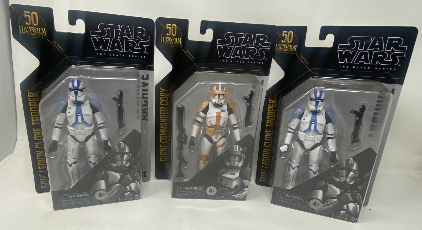 Lot Of 3 Star Wars Black Series Archive Cody & 501st Trooper X2 6 ...