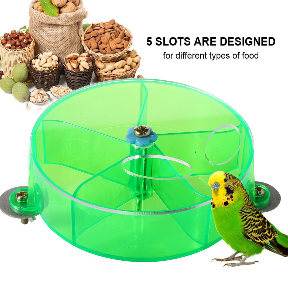 Acrylic Parrot Foraging Ball Educational Toys Bird Feeder Rotating | eBay