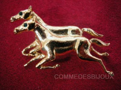 Broche "Cheval" Double N° 1 Steeple Chase Course - Bijoux Bestiaire ...