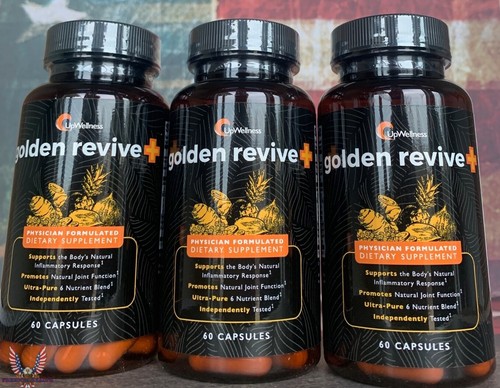 Golden Revive + Joint & Muscle Support 180ct Supplement 3Mo Supply ...