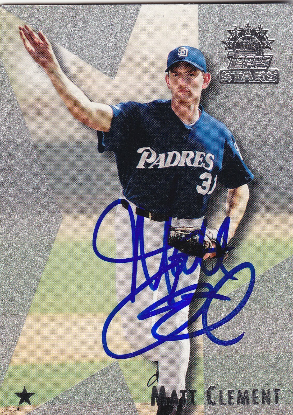 MATT CLEMENT SAN DIEGO PADRES SIGNED CARD CHICAGO CUBS BOSTON RED SOX ...