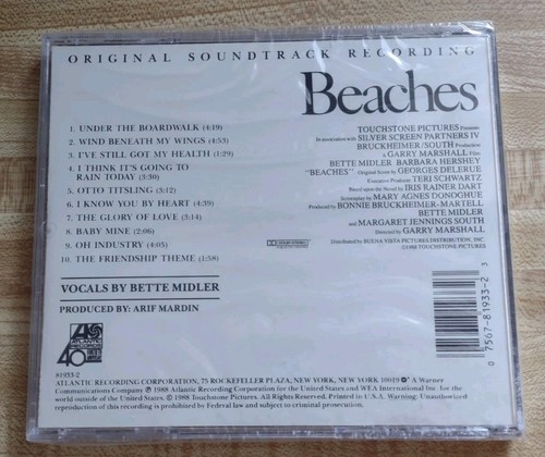 BEACHES Original Soundtrack - Atlantic Recording 1988 - CD | eBay