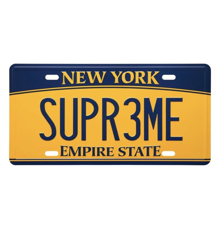 Supreme License Plate SS25 | eBay