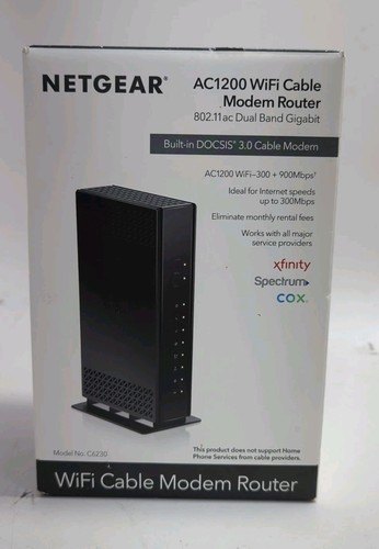 NETGEAR AC1200 WiFi Cable Modem Router C6230 DOCSIS 3.0 Xfinity ...