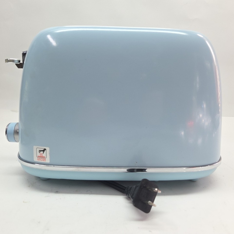 2 Slice Toaster Wide Slot Aqua Retro Style 6 Settings Bagel Function ...