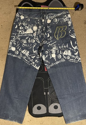 Vintage Ruff Ryders Jeans Mens 40 Blue Denim Y2K Straight dmx Zip Size ...