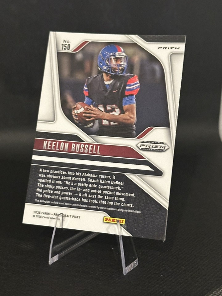2025-26 Prizm Draft Picks Keelon Russell Gold Cracked Ice Prizm SP ...