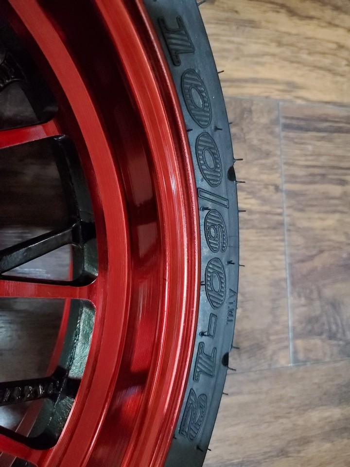 Custom Mini Bike Front End Anodized Red 12" Wheel Forks Bars Billet ...