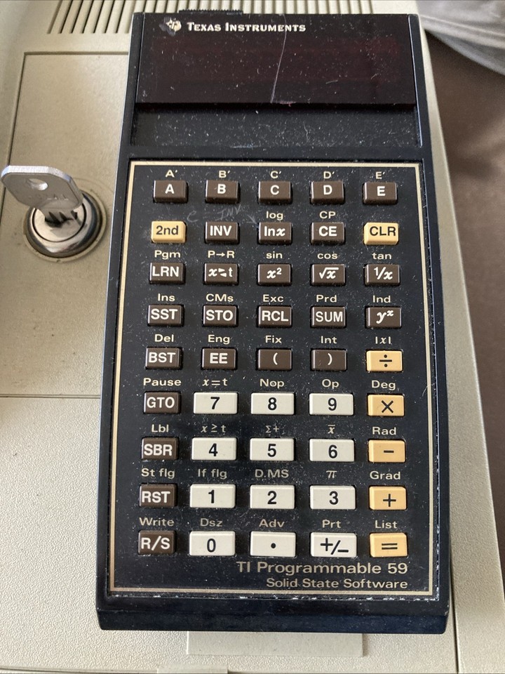 Texas Instruments TI- 59 Programmable Calculator W/ PC-100C Printer ...