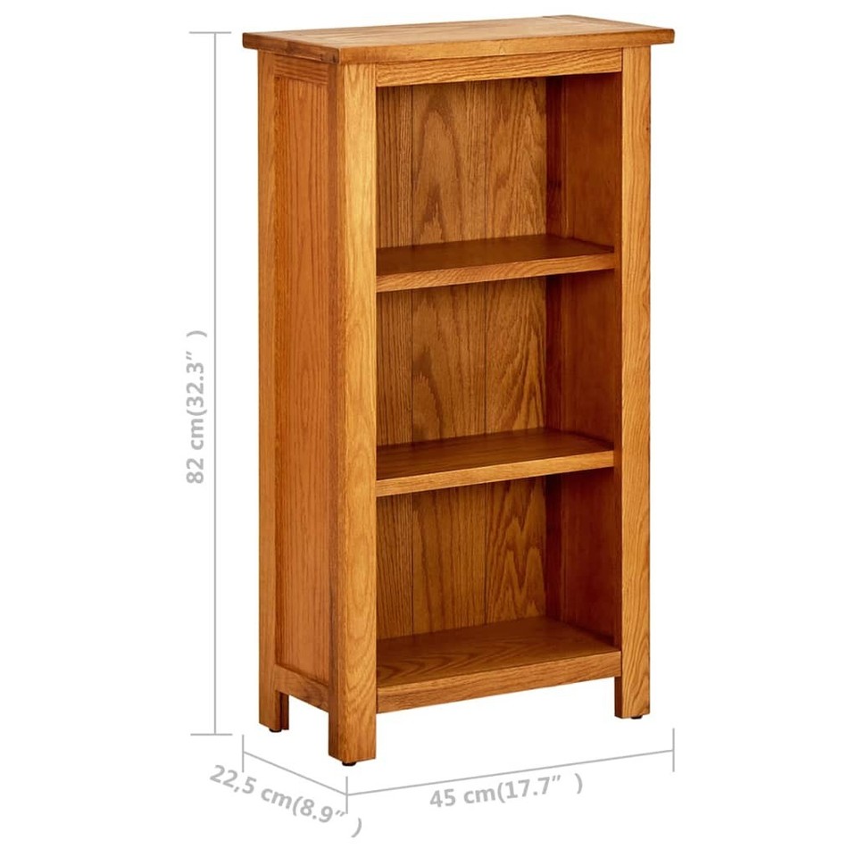 Bookcase Natural oak Solid oak wood, MDF Medium Bookcase | eBay