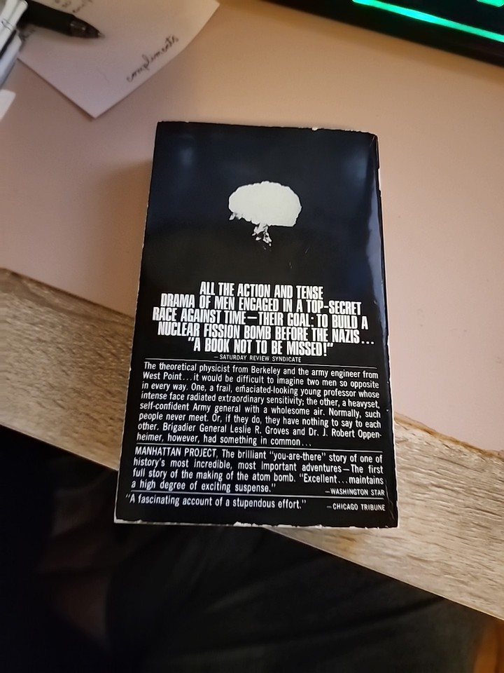 MANHATTAN PROJECT by Stephane Groueff Untold story of Atomic Bomb-1968 ...