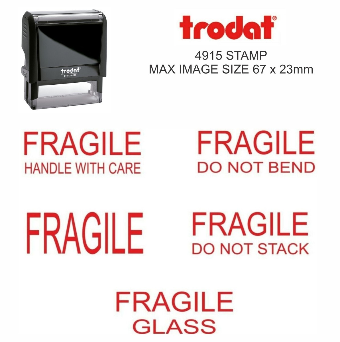 Self Inking Stamp Large Self-Inking Fragile Stamp Cheque Stamp