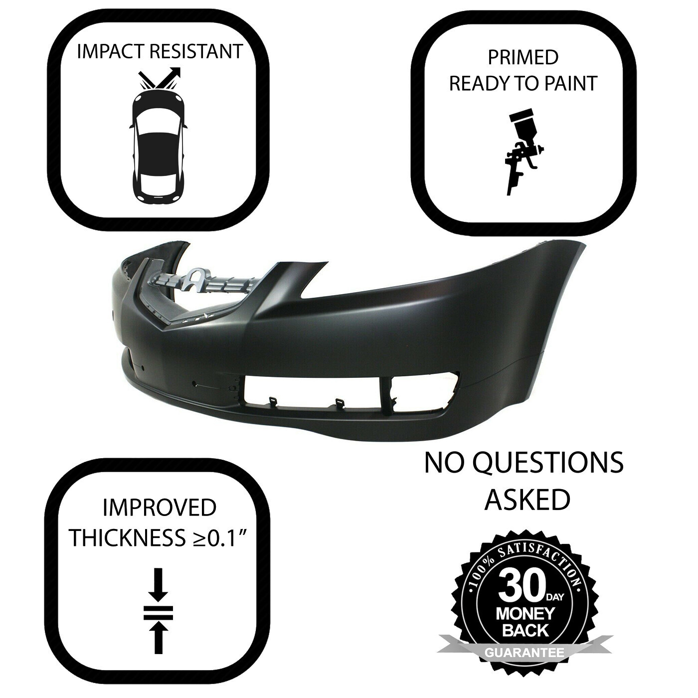 2007-2008 Acura TL Front Bumper Cover Replacement Fascia AC1000160 ...