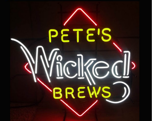 PETE'S WICKED BREWS Neon Sign For Home Bar Pub Club Pub Home Wall Decor ...