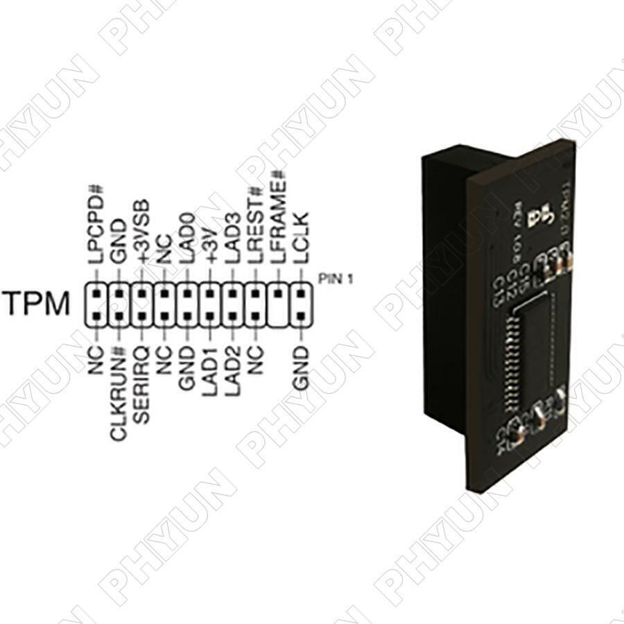 TPM 2.0 Security Module Trusted Platform For ASUS Mainboard 20Pin LPC ...