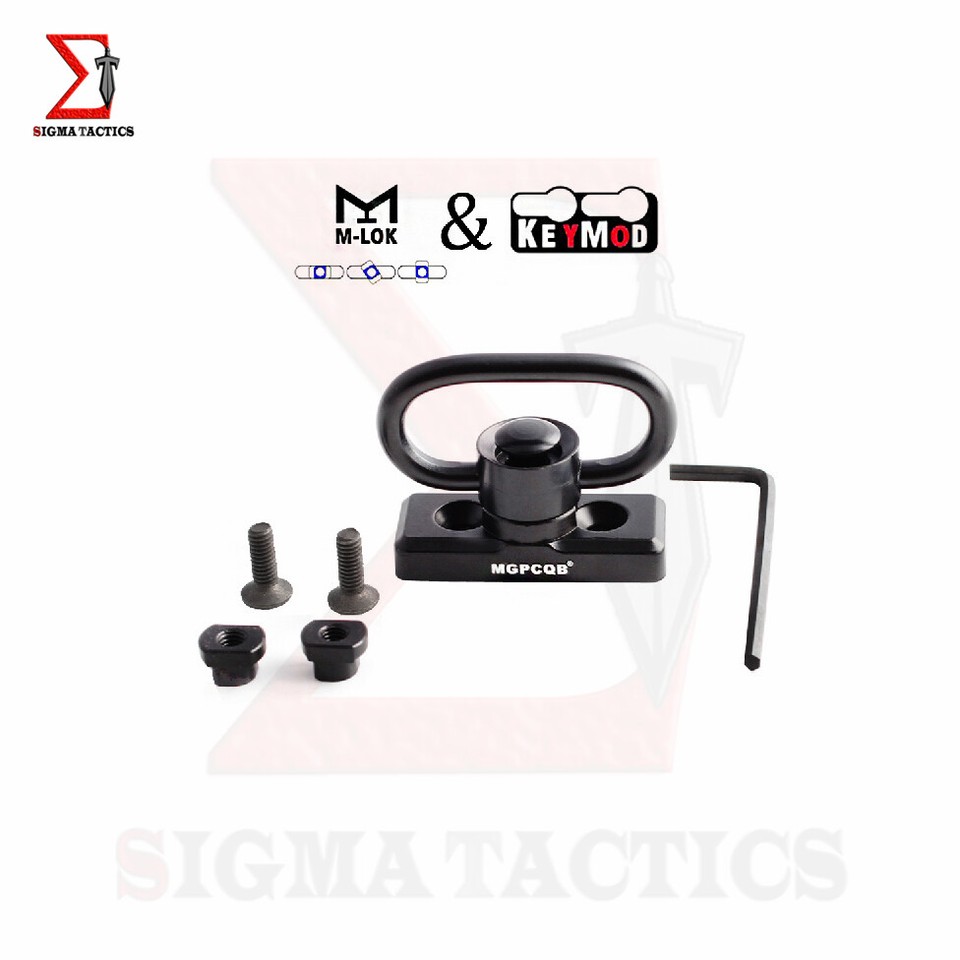 Keymod & M-Lok Quick Release Sling Mount Push Button QD Sling Swivel ...