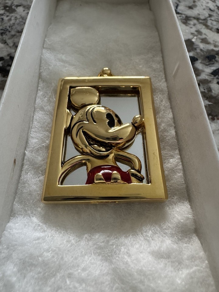 Disney Napier Mickey Mouse Framed Pendant Necklace | eBay