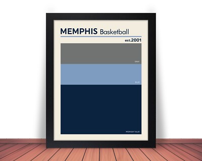 MEMPHIS Grizzlies comparable Basketball Color Swatch Photo 8x10 11x14 ...
