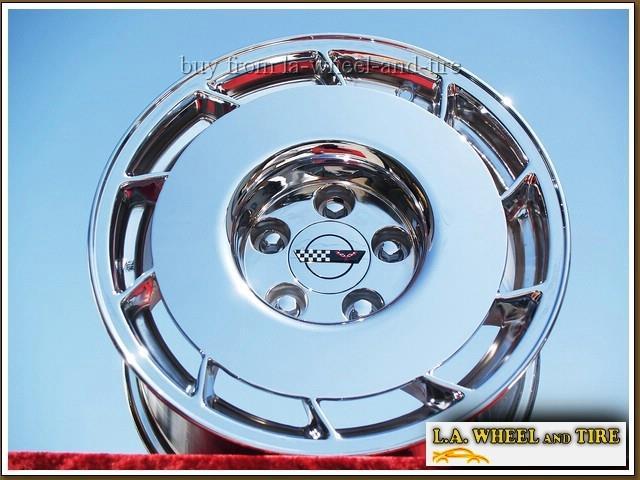 SET OF 4 NEW CHROME 16"x9.5"CHEVROLET CORVETTE C4 FACTORY OEM WHEELS ...