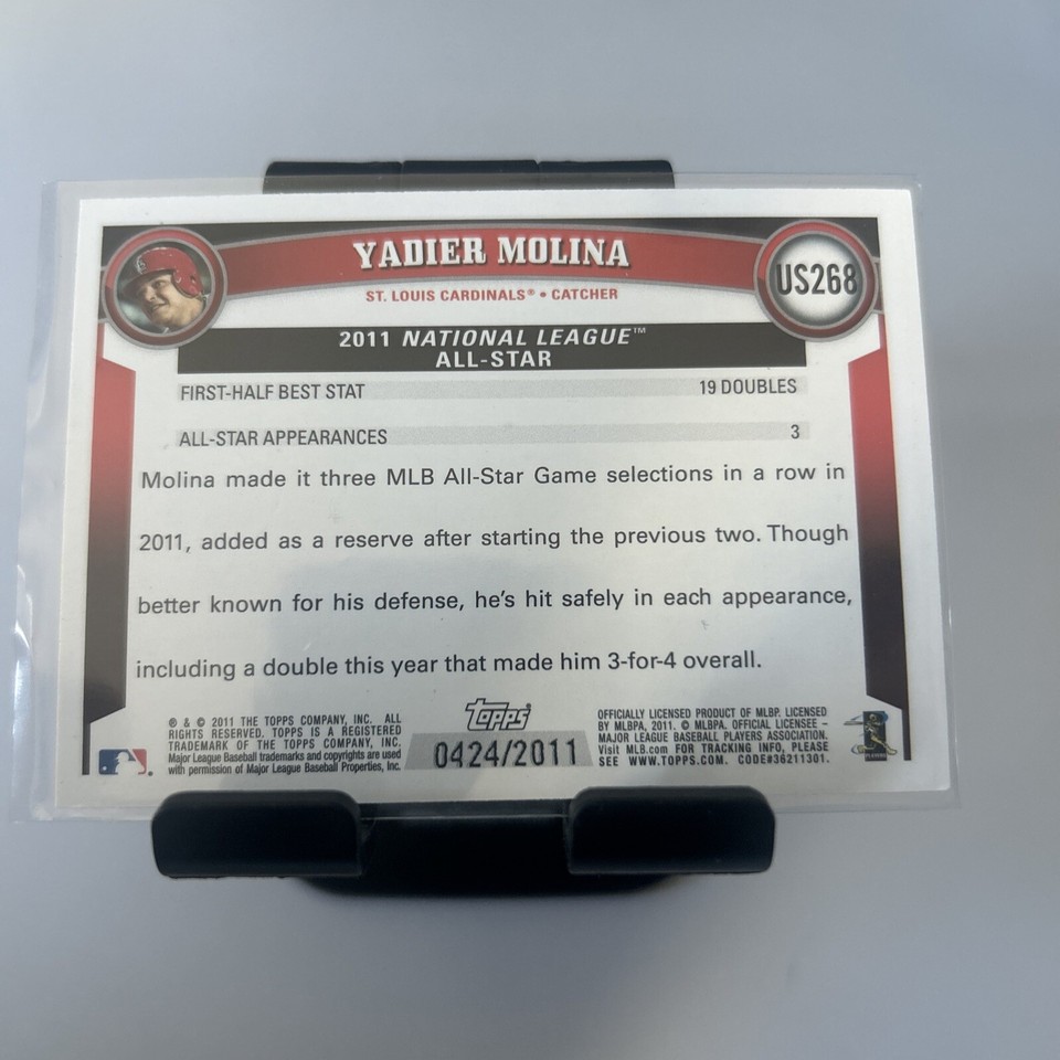2011 Topps Update Series Yadier Molina Gold /2011 #US268 | eBay