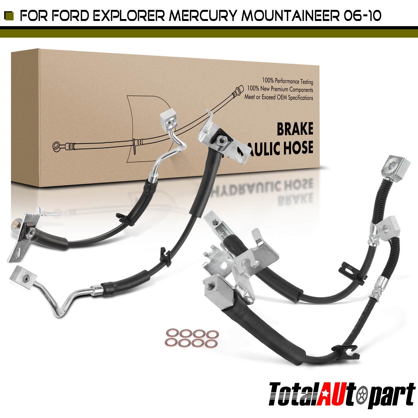 New 4x Brake Hydraulic Hose for Ford Explorer Explorer Sport Trac Front ...