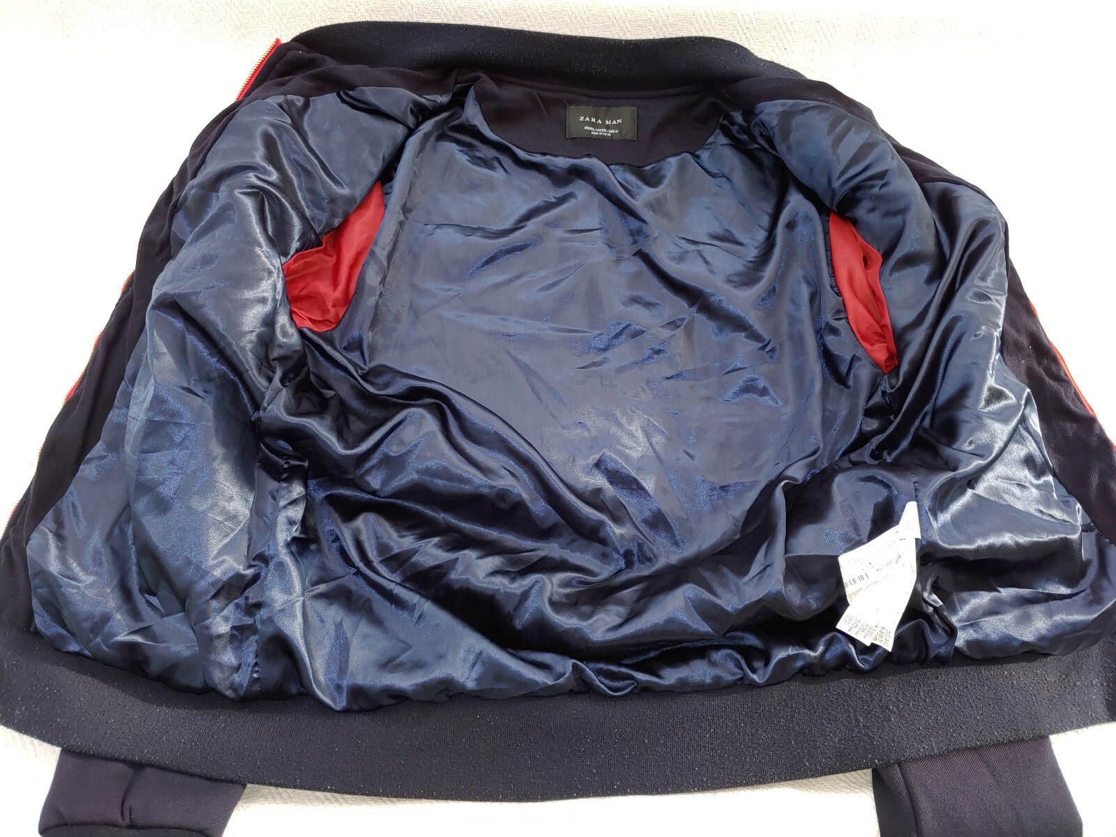 ZARA MAN Dark Blue,Stitched,Front Zip Men's Jacket,SizeXXL (Actual XL ...