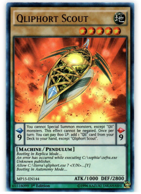 Qliphort Scout - MP15-EN144 - Ultra Rare - 1st Edition x1 - Moderately ...
