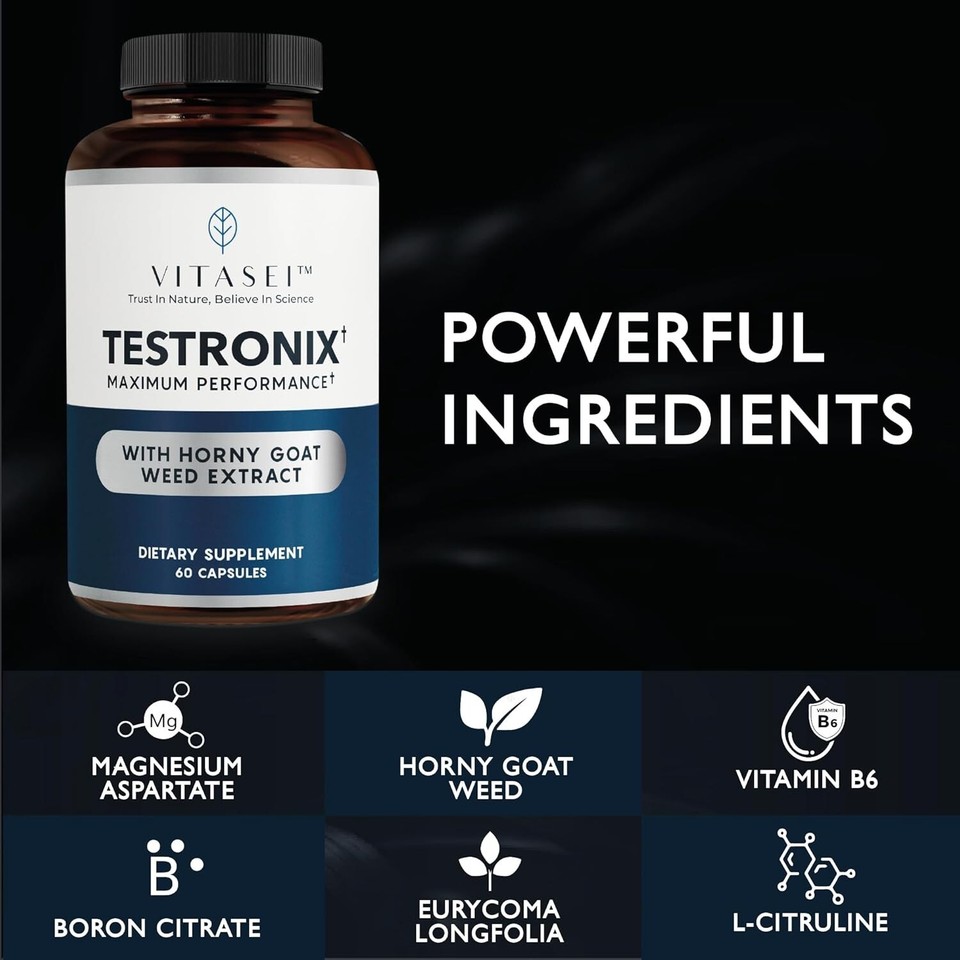 Testronix Performance Supplement for Men - Energy and Muscle ...