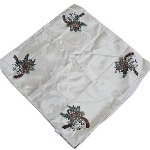 St Nicholas Square set of 8 napkins with Holly and Pinecones | eBay