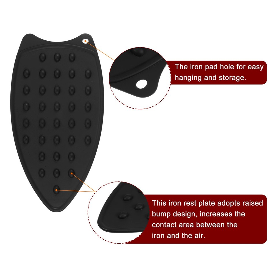Silicone Iron Rest Pad Hot Resistant Mat Iron Rest Plate Black | eBay