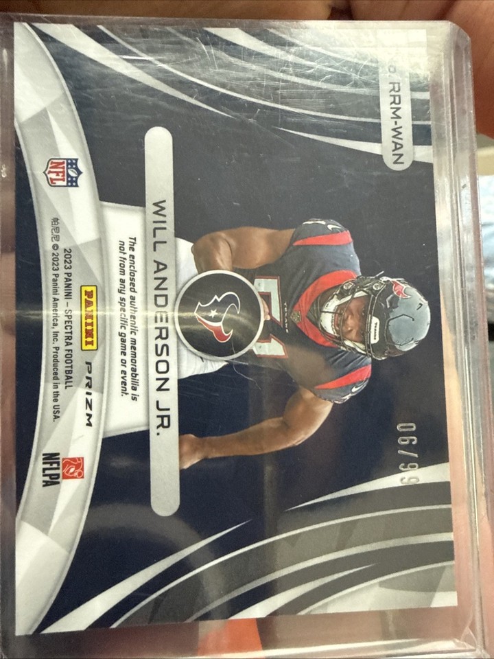 2023 Panini Spectra-Rising Rookie Materials Will Anderson #RRM-WAN /99 ...
