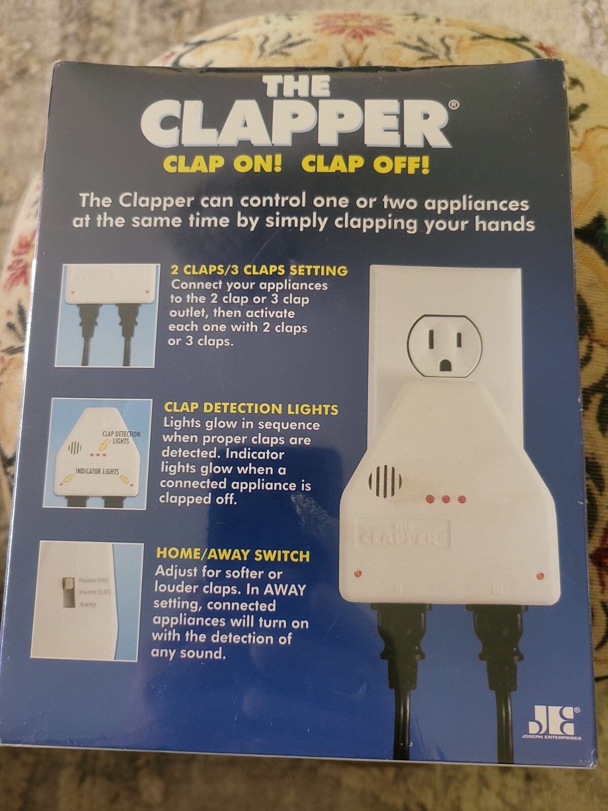 The Clapper Clap On Clap Off Sound Activated On/Off Switch NEW FACTORY ...