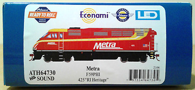 HO SCALE ATHEARN RTR F59PHI ROCK ISLAND HERITAGE METRA #425 DCC & SOUND ...