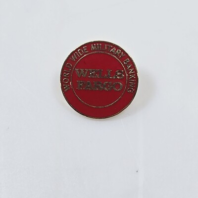 Wells Fargo Bank Pin World Wide Military Banking Enamel Gold | eBay