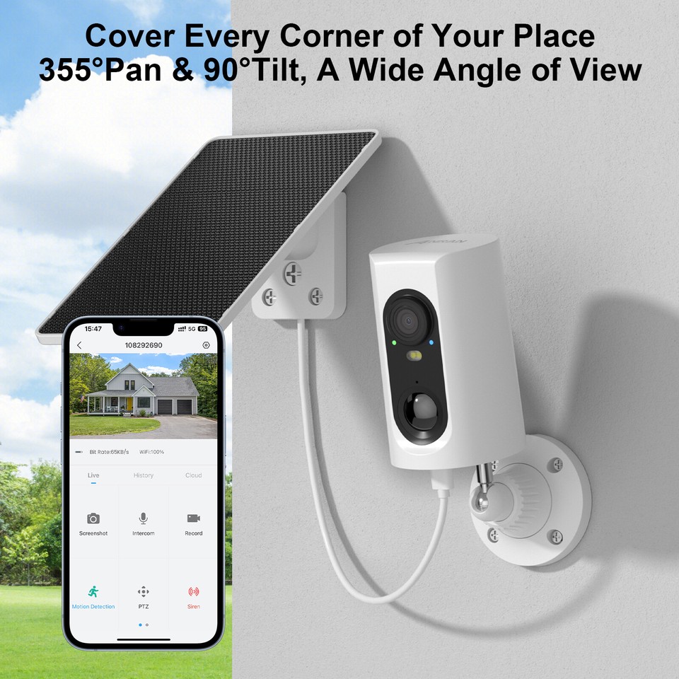 ANRAN 4G LTE Cellular Solar Security Cameras Wireless Outdoor No WiFi ...