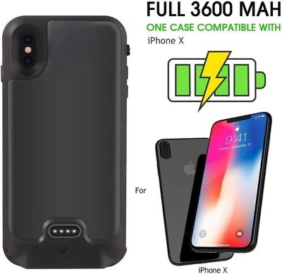 Heavy-Duty Battery Case for iPhone QI Wireless Charging Protective ...