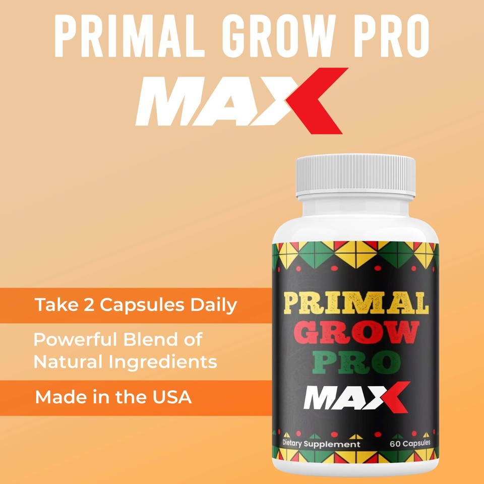 Primal Grow Pro MAX Pills for men ED Supplement for men BigD ( 5 Pack ...