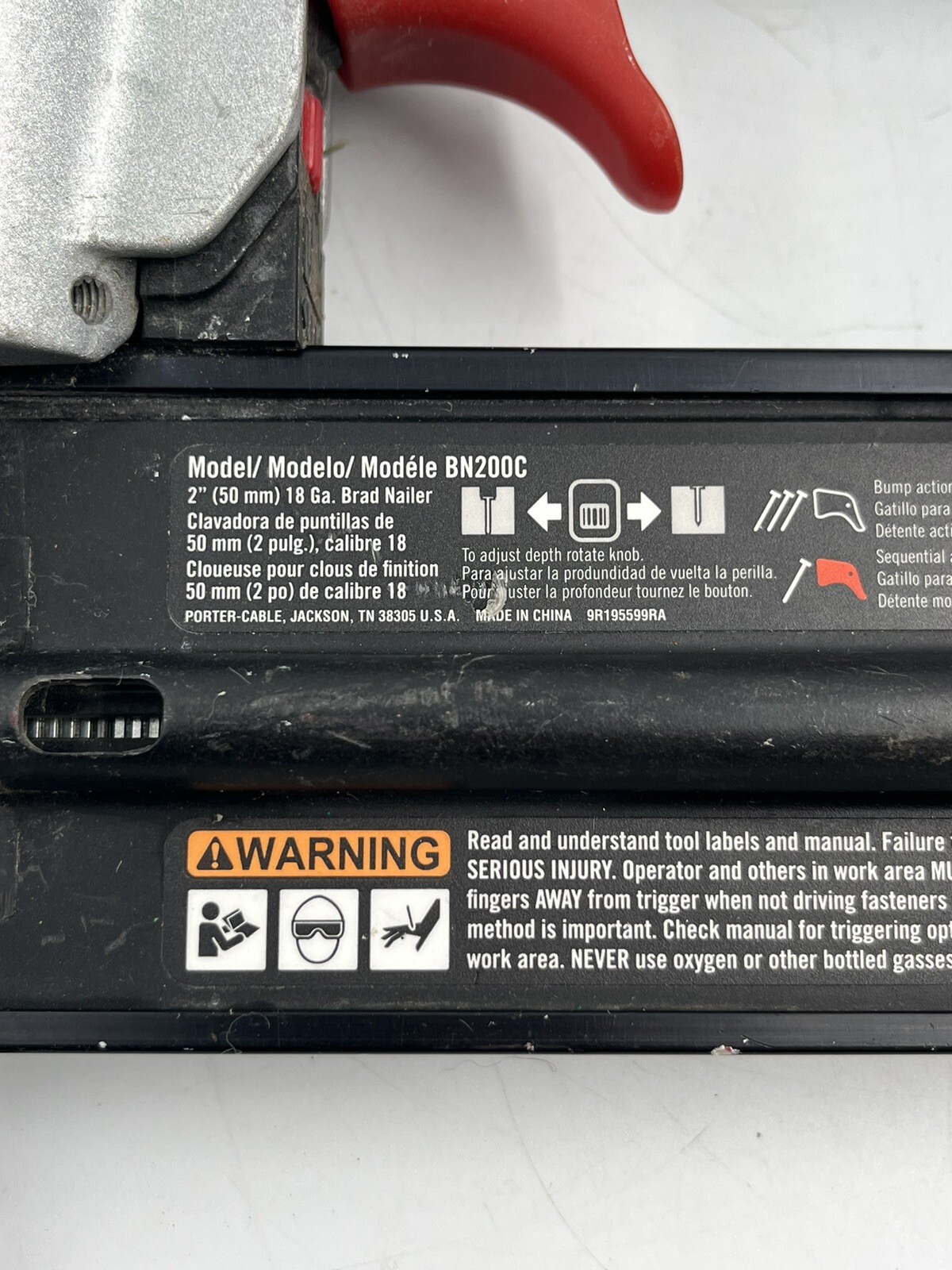 Porter-Cable Pneumatic Brad Nailer BN200C 18-gauge | eBay